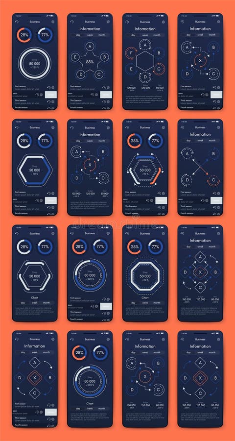 Vector Graphics Infographics with Mobile Phone. Template for Creating ...