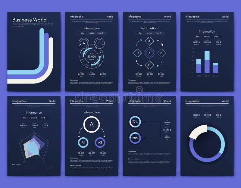 Vector Graphics Infographics with Mobile Phone. Template for Creating ...