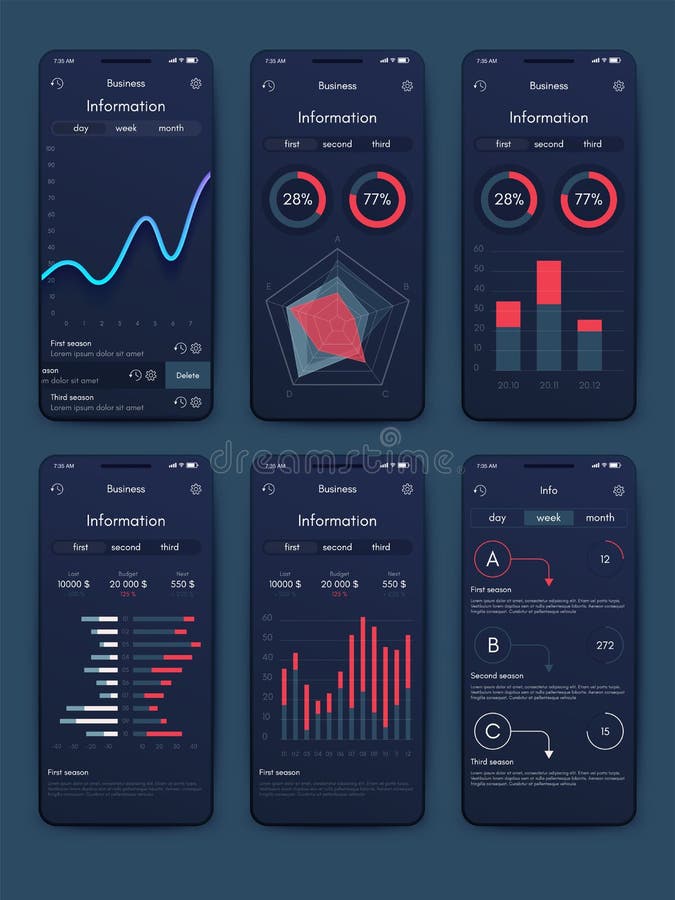 Vector Graphics Infographics with Mobile Phone. Template for Creating ...