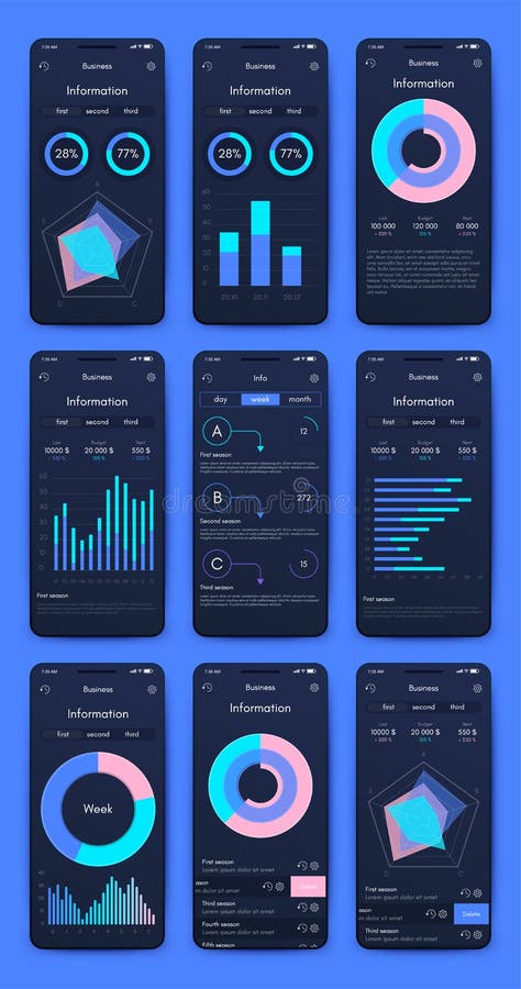 Vector Graphics Infographics with Mobile Phone. Template for Creating ...