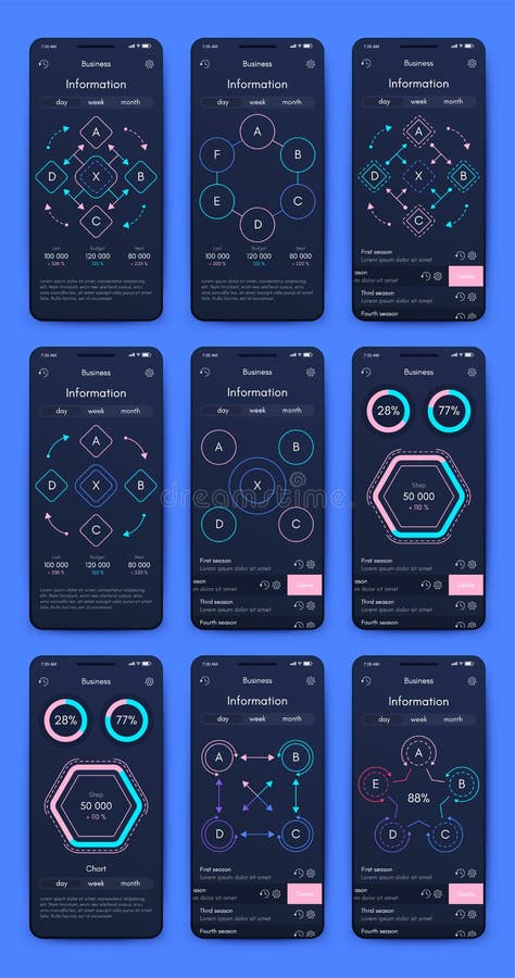 Vector Graphics Infographics with Mobile Phone. Template for Creating ...