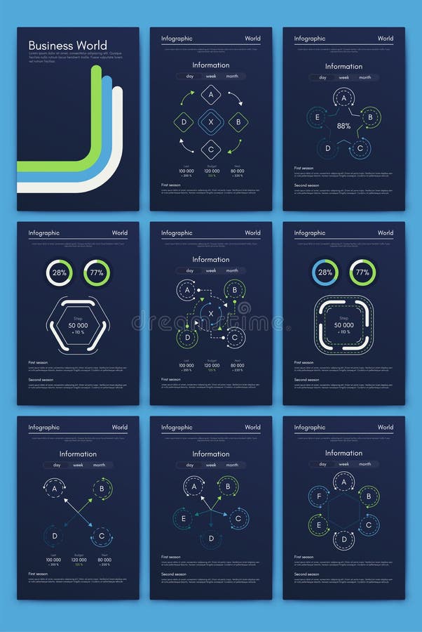 Vector Graphics Infographics with Mobile Phone. Template for Creating ...