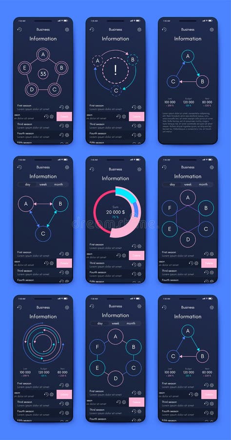 Vector Graphics Infographics with Mobile Phone. Template for Creating ...