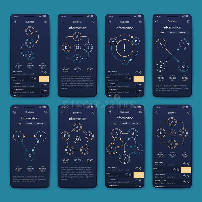 Vector Graphics Infographics with Mobile Phone. Template for Creating ...