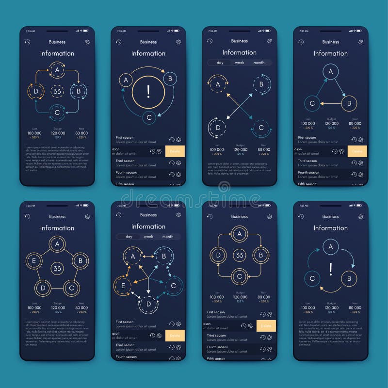 Vector Graphics Infographics with Mobile Phone. Template for Creating ...