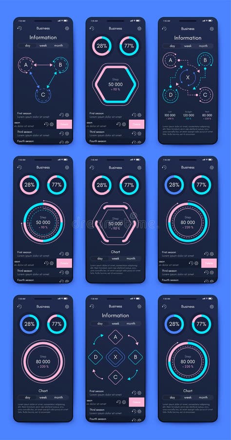Vector Graphics Infographics with Mobile Phone. Template for Creating ...