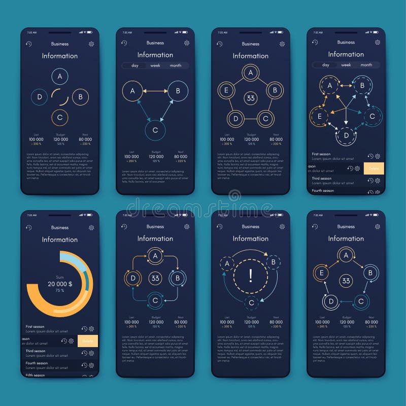 Vector Graphics Infographics with Mobile Phone. Template for Creating ...