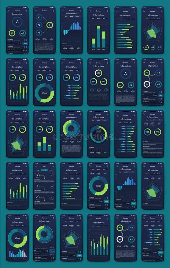 Vector Graphics Infographics with Mobile Phone. Template for Creating ...