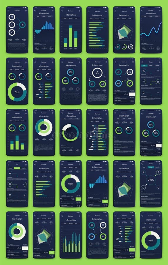 Vector Graphics Infographics with Mobile Phone. Template for Creating ...