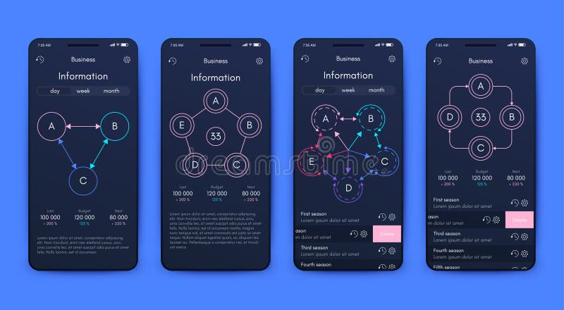 Vector Graphics Infographics with Mobile Phone. Template for Creating ...