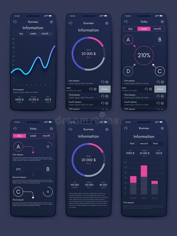 Vector Graphics Infographics with Mobile Phone. Template for Creating ...