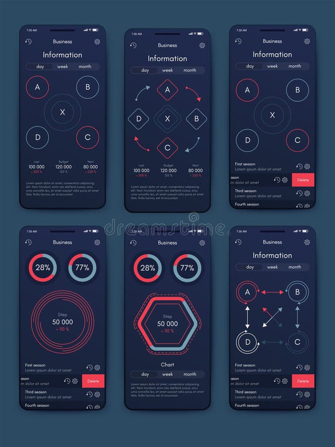 Vector Graphics Infographics with Mobile Phone. Template for Creating ...