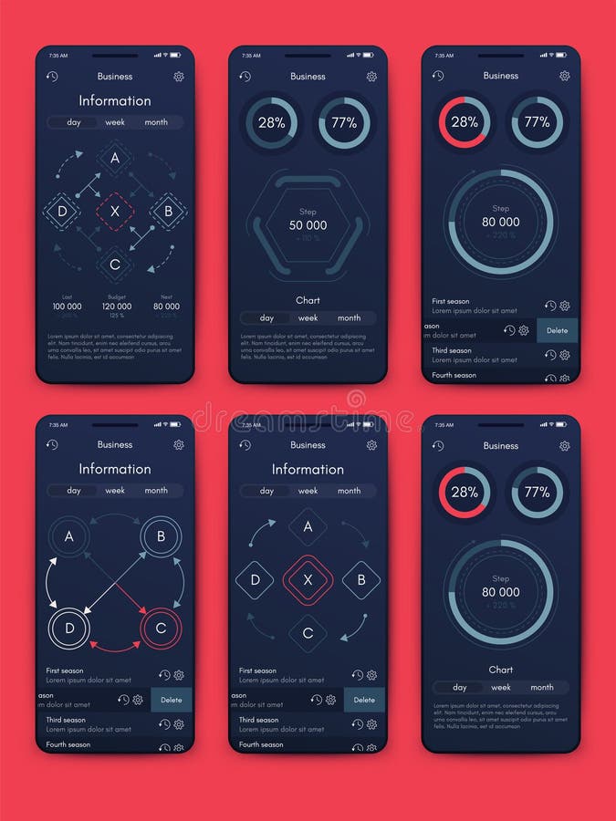 Vector Graphics Infographics with Mobile Phone. Template for Creating ...