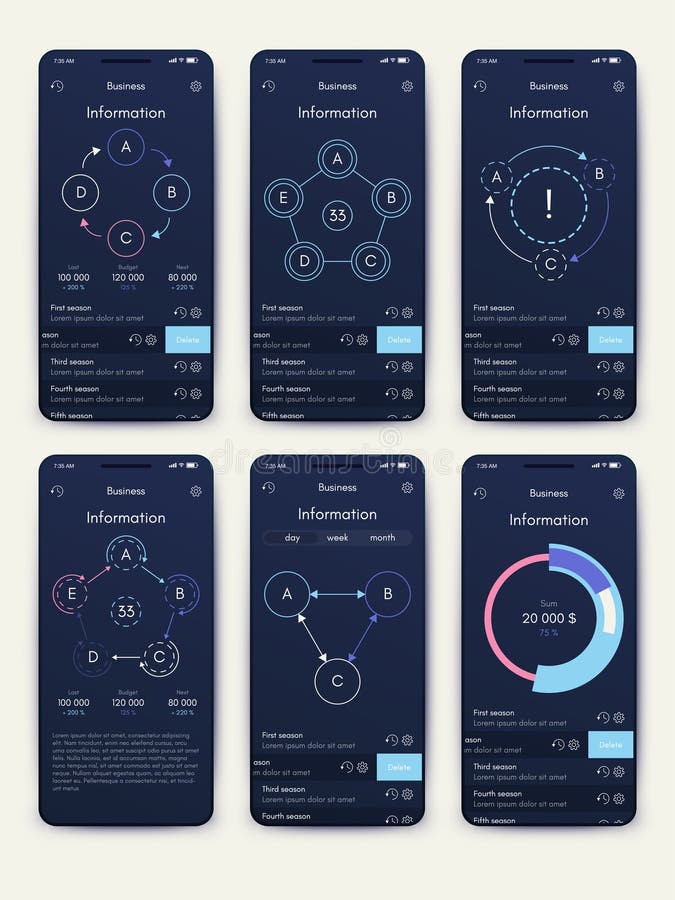 Vector Graphics Infographics with Mobile Phone. Template for Creating ...