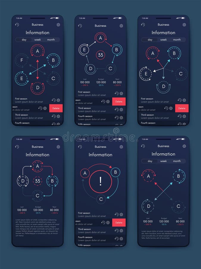 Vector Graphics Infographics with Mobile Phone. Template for Creating ...