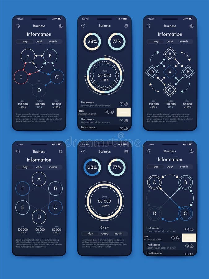 Vector Graphics Infographics with Mobile Phone. Template for Creating ...