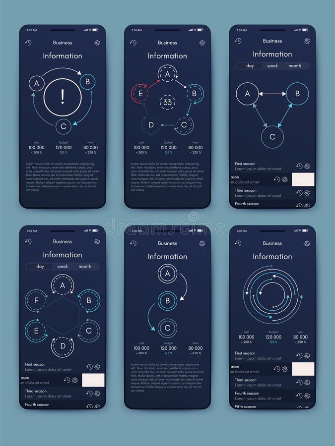 Vector Graphics Infographics with Mobile Phone. Template for Creating ...