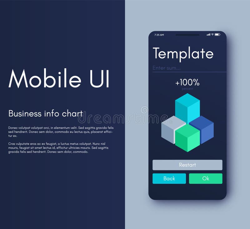 Vector Graphics Infographics with Mobile Phone. Template for Creating ...
