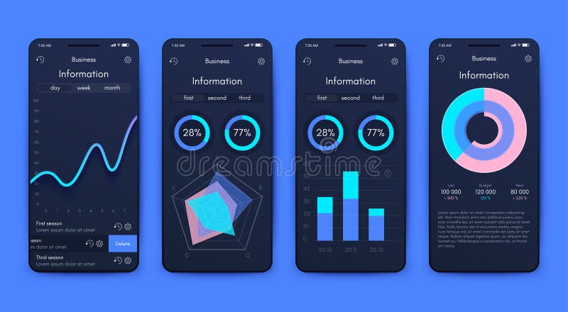 Vector Graphics Infographics with Mobile Phone. Template for Creating ...