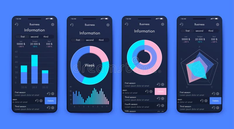Vector Graphics Infographics with Mobile Phone. Template for Creating ...