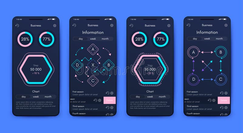 Vector Graphics Infographics with Mobile Phone. Template for Creating ...