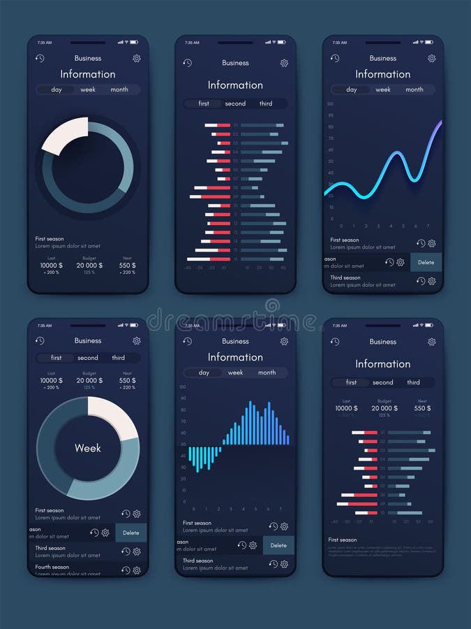 Vector Graphics Infographics with Mobile Phone. Template for Creating ...