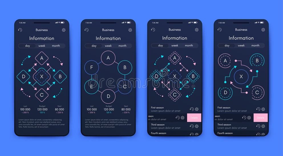 Vector Graphics Infographics with Mobile Phone. Template for Creating ...