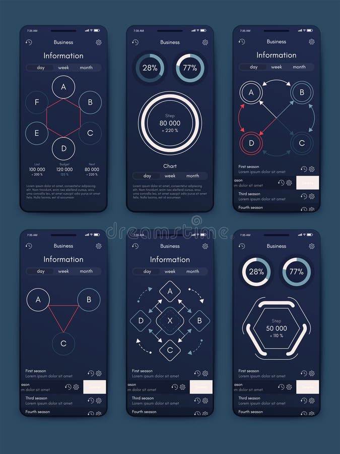 Vector Graphics Infographics with Mobile Phone. Template for Creating ...