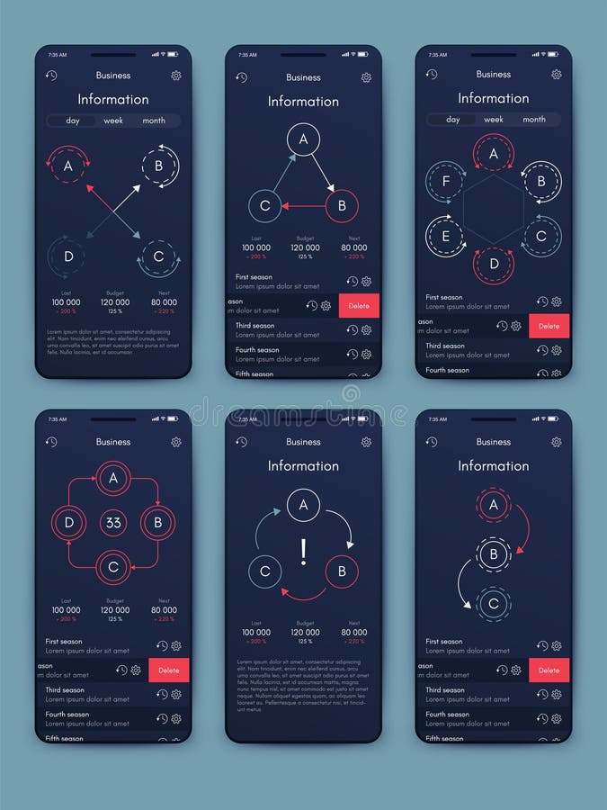 Vector Graphics Infographics with Mobile Phone. Template for Creating ...
