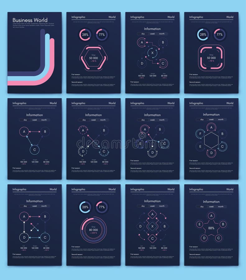 Vector Graphics Infographics with Mobile Phone. Template for Creating ...