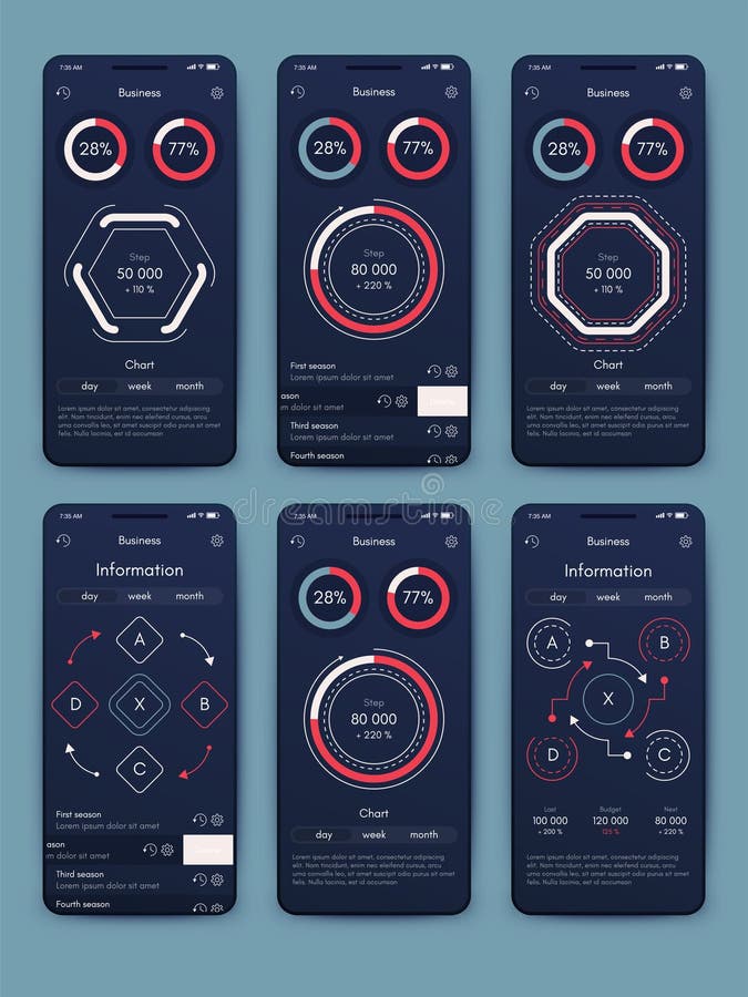 Vector Graphics Infographics with Mobile Phone. Template for Creating ...