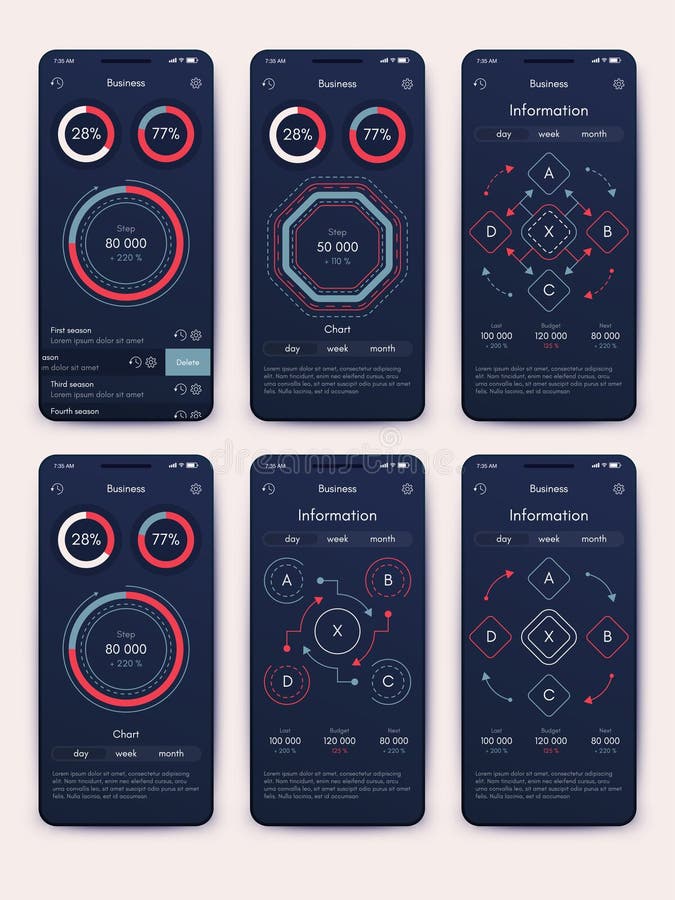 Vector Graphics Infographics with Mobile Phone. Template for Creating ...