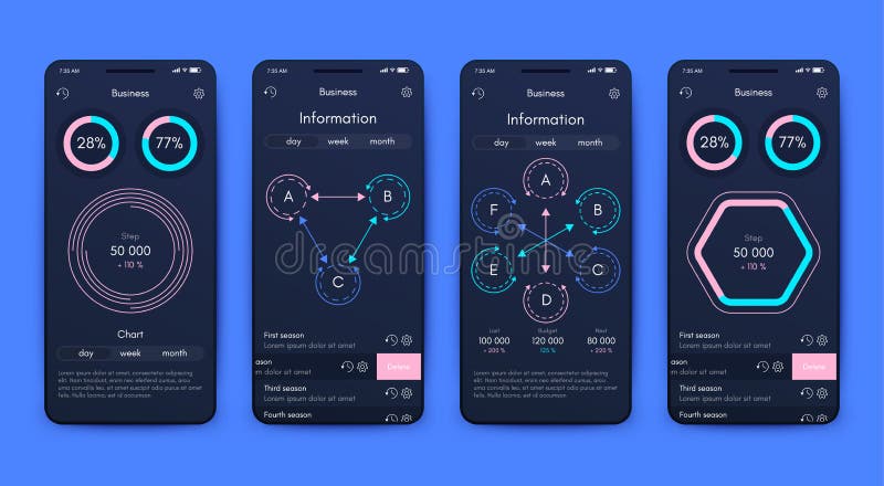 Vector Graphics Infographics with Mobile Phone. Template for Creating ...