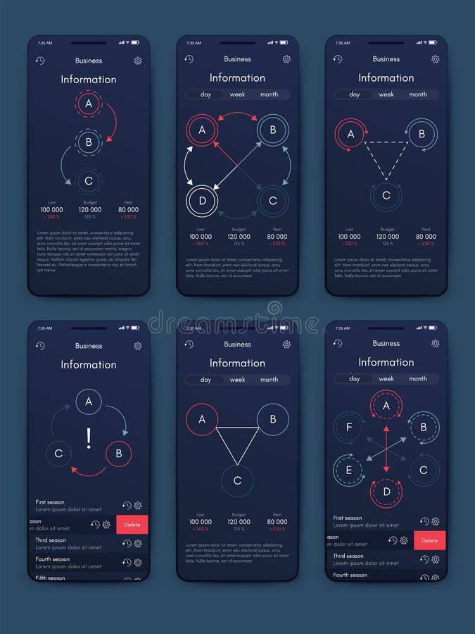 Vector Graphics Infographics with Mobile Phone. Template for Creating ...