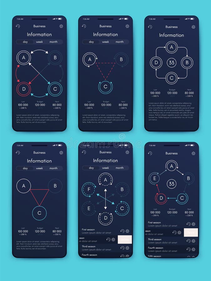 Vector Graphics Infographics with Mobile Phone. Template for Creating ...