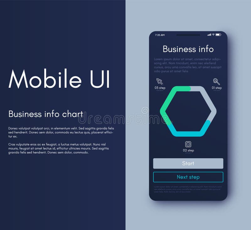 Vector Graphics Infographics with Mobile Phone. Template for Creating ...