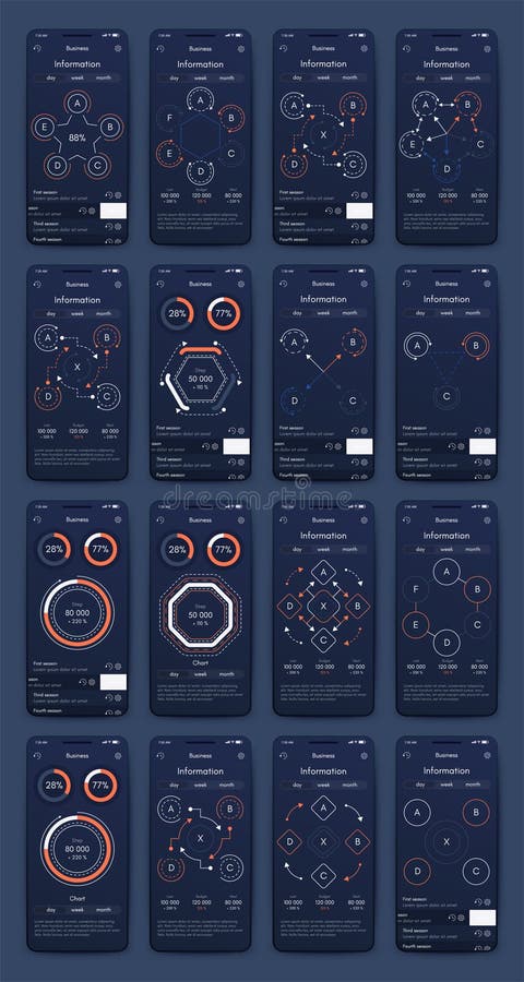Vector Graphics Infographics with Mobile Phone. Template for Creating ...