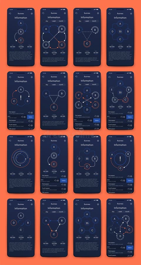 Vector Graphics Infographics with Mobile Phone. Template for Creating ...