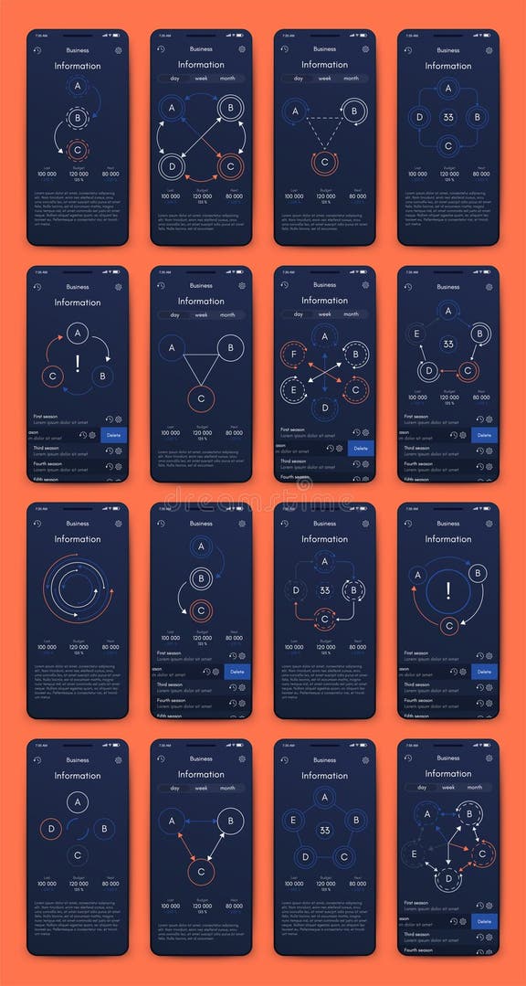 Vector Graphics Infographics with Mobile Phone. Template for Creating ...