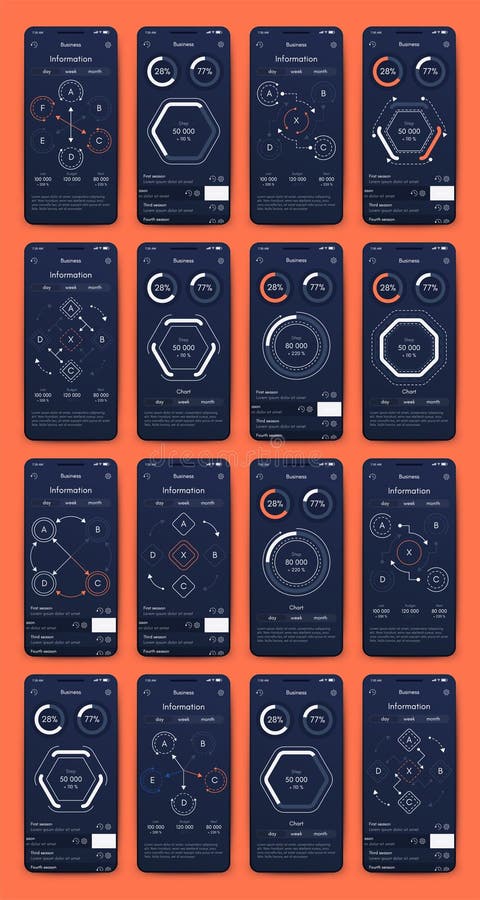 Vector Graphics Infographics with Mobile Phone. Template for Creating ...