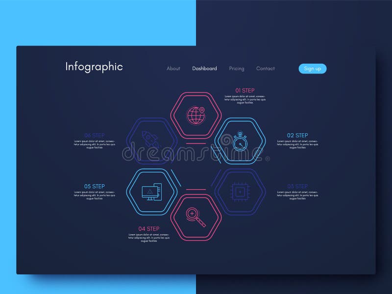 Vector Graphics Infographics with Mobile Phone. Template for Creating ...