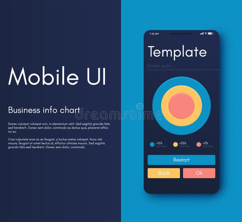 Vector Graphics Mobile Infographics with Three Options. Template for ...