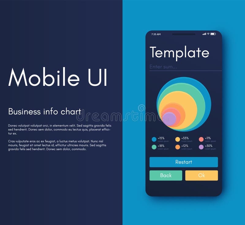Vector Graphics Mobile Infographics with Three Options. Template for ...