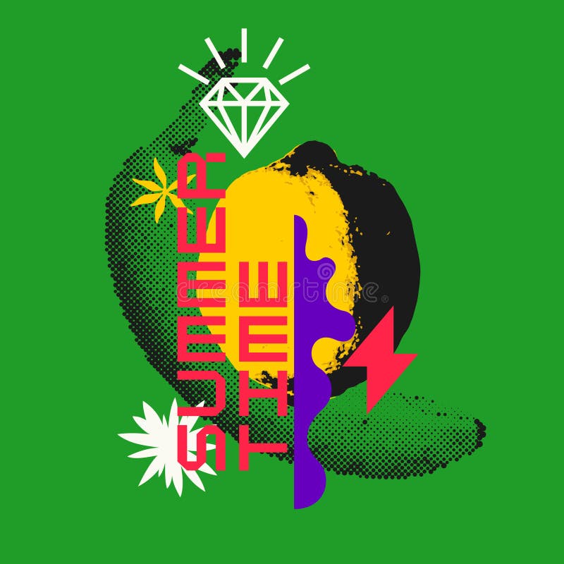 Vector Graphics in a Modern Style with Geometric Elements. Summer ...