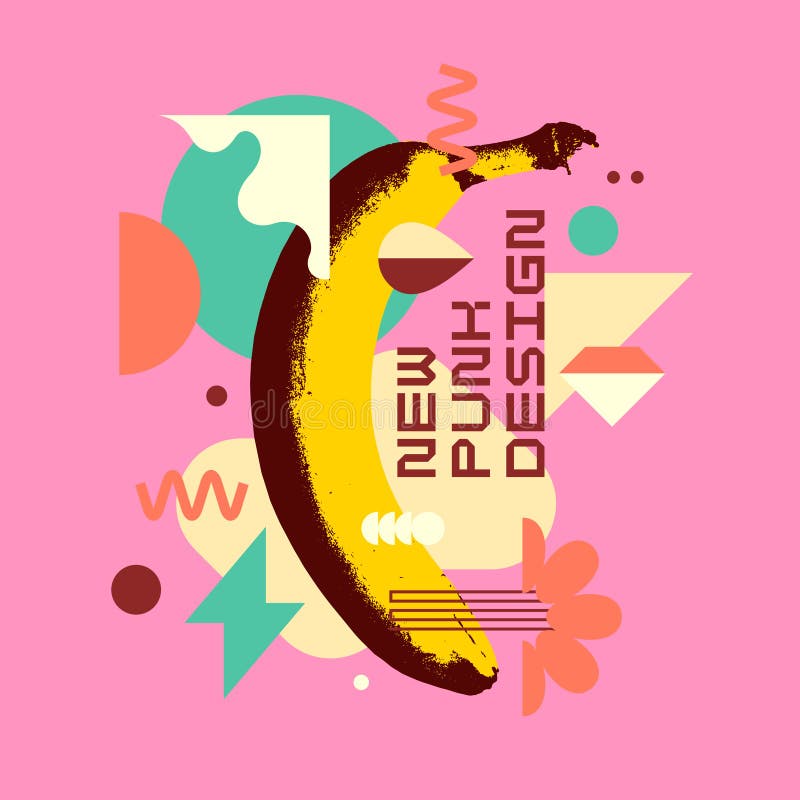 Vector Graphics in a Modern Style with Geometric Elements. Template for ...