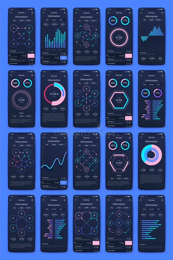 Vector Graphics Set Mobile Infographics. Stock Vector Stock Vector ...