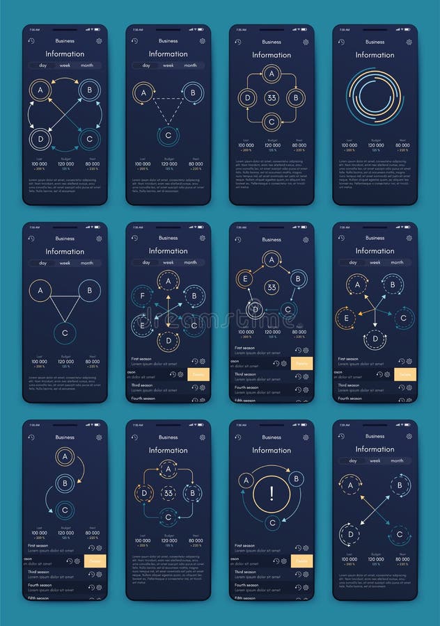 Vector Graphics Infographics with Mobile Phone. Template for Creating ...