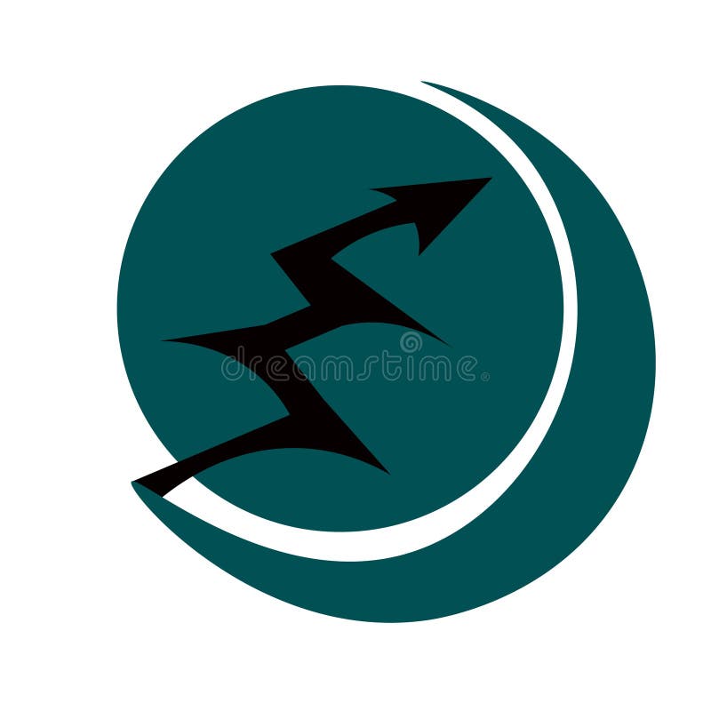 On a White Background There is a Green Ball with a Black Curved Arrow ...