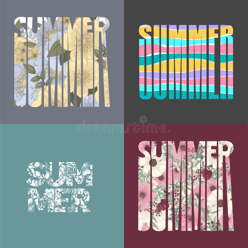 Vector Graphics - the Word Summer and Letters. the Concept Season Stock ...
