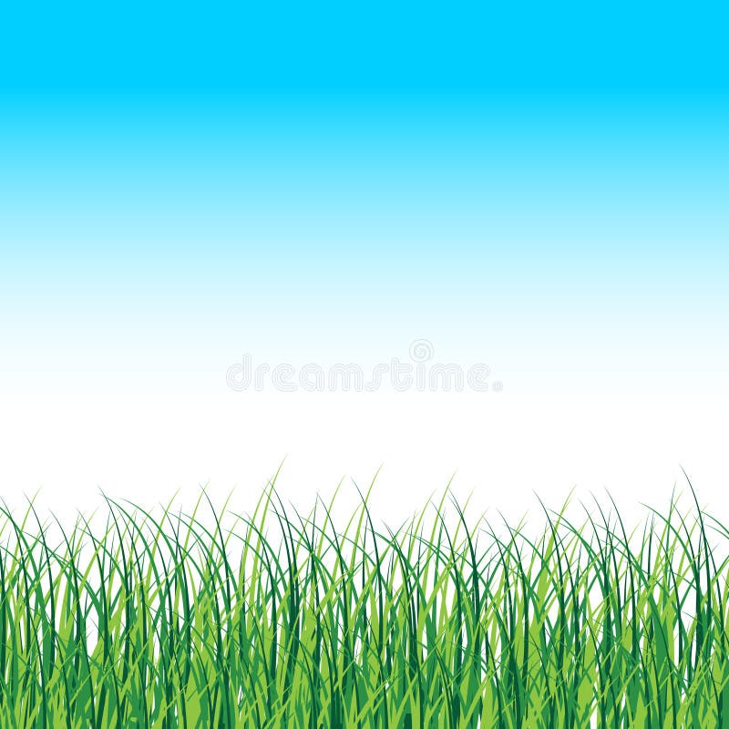 Vector Grass Landscape. Nature Background with Grass Border, Vector ...